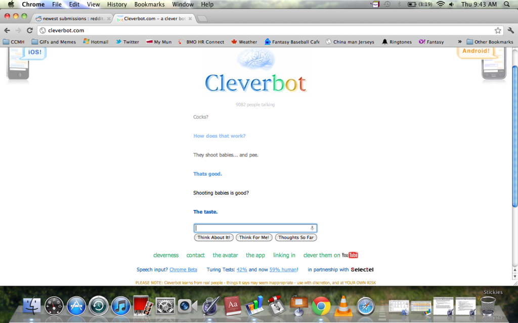 Cleverbot.... :*( : r/pics